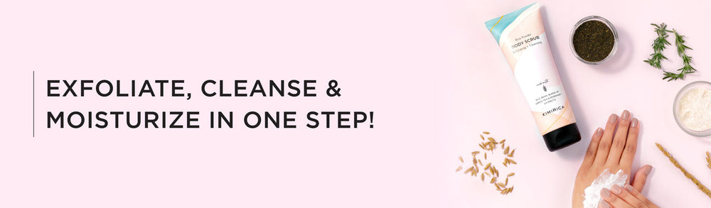 Buy 100% Vegan Rice Powder Body Scrub to Exfoliate your Skin | Kimirica