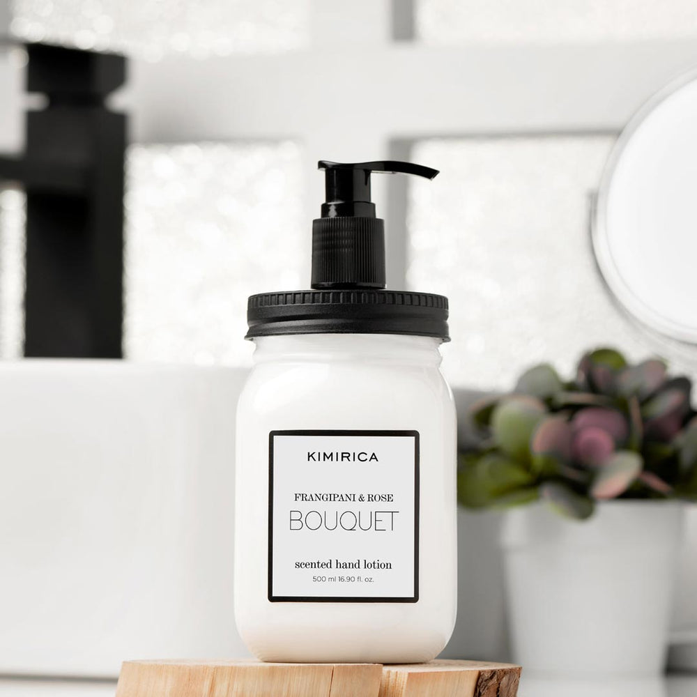 Shop For Kimirica Bouquet Hand Lotion infused with Rose & Frangipani